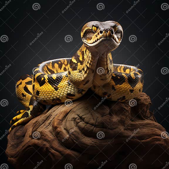 "Ultra-Realistic Python on Isolated Background with Detailed Scales ...