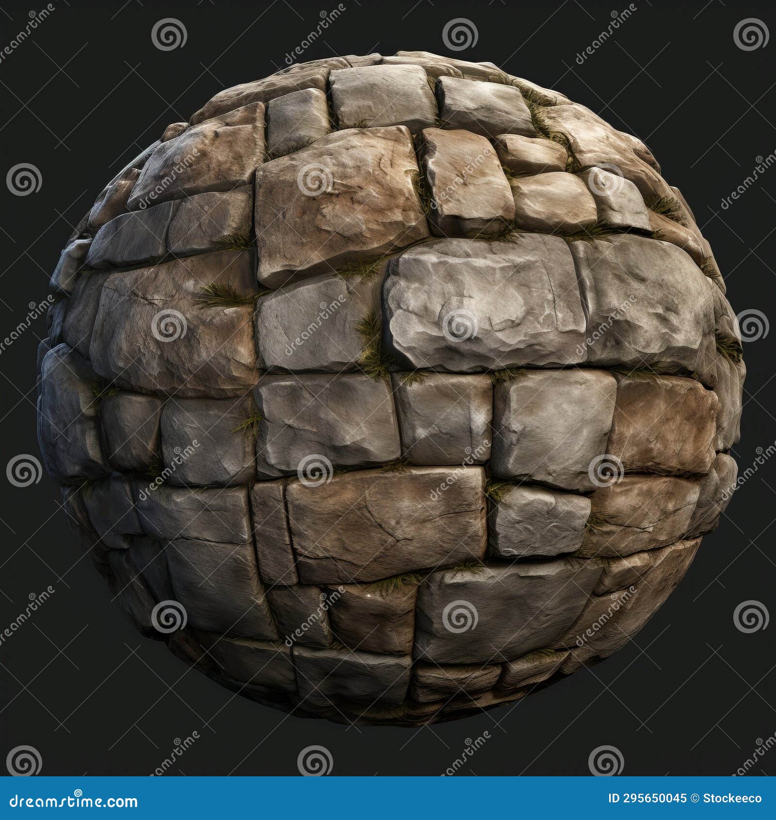 Ultra Realistic Stone Sphere Texture with Intricate Rock Inside Stock ...