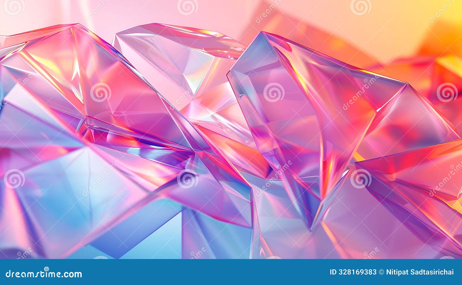 Ultra-sharp Geometric Pattern, Overlapping Translucent Shapes, Subtle ...