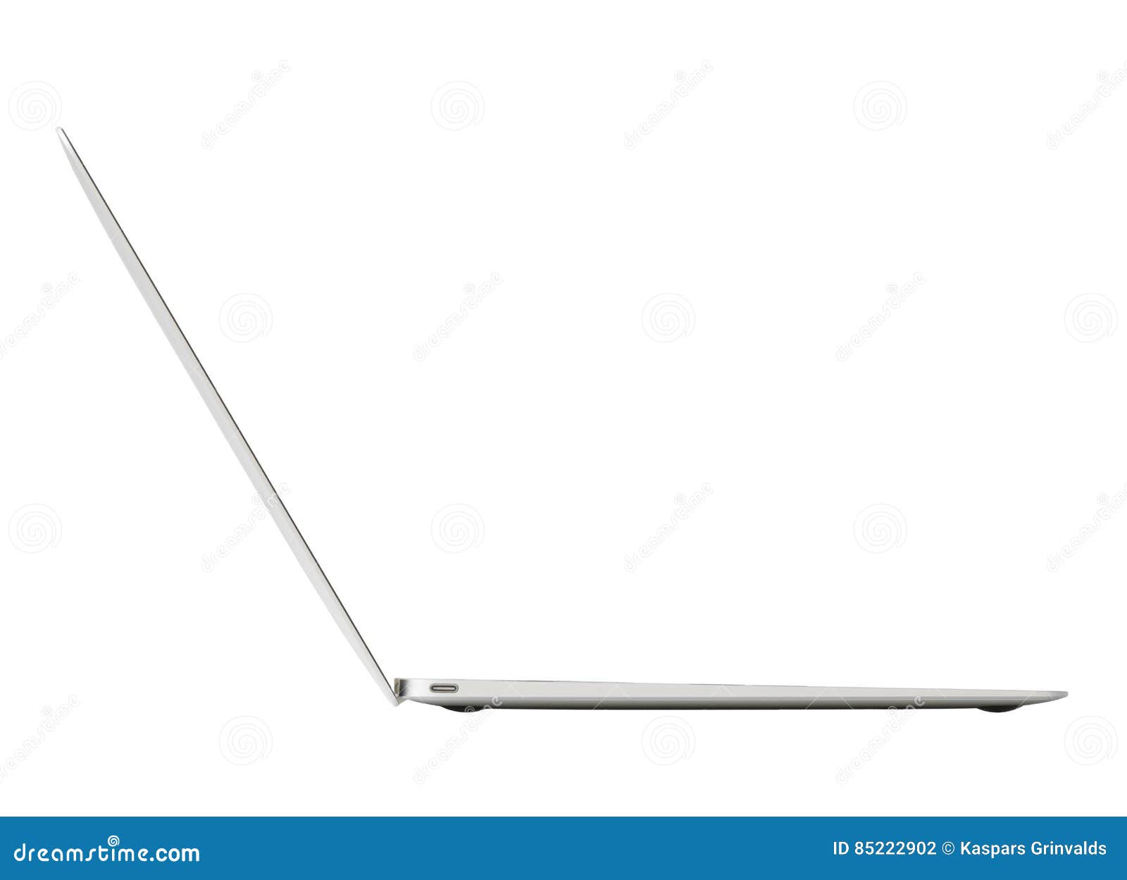 Ultra Thin Laptop Computer, Side View Stock Photo - Image of design ...