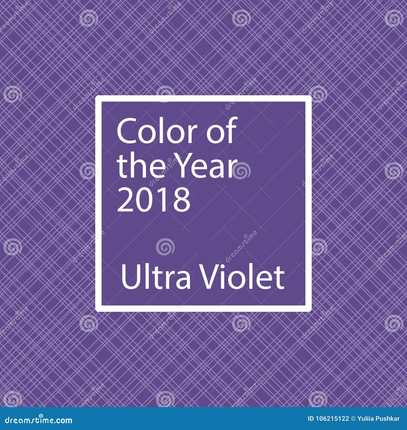 Ultra Violet Color of the Year 2018. Swatch and Seamless Hatch Pattern ...