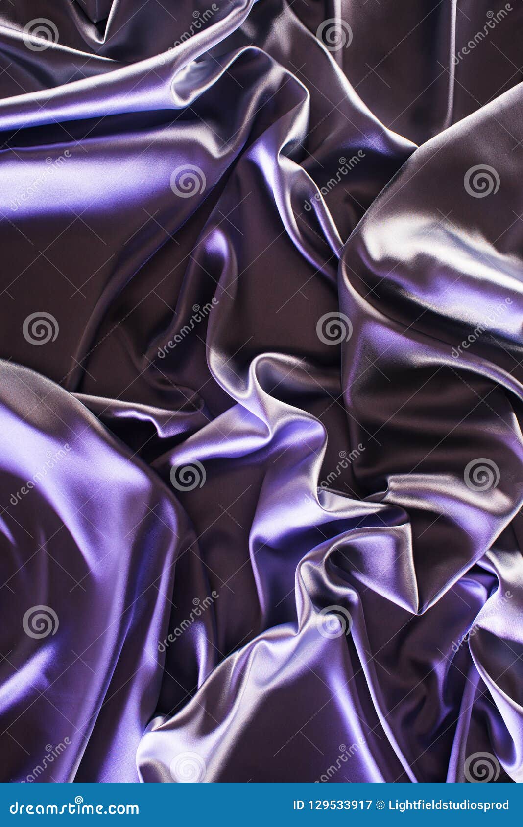 Ultra Violet Crumpled Shiny Silk Stock Image - Image of decorative ...