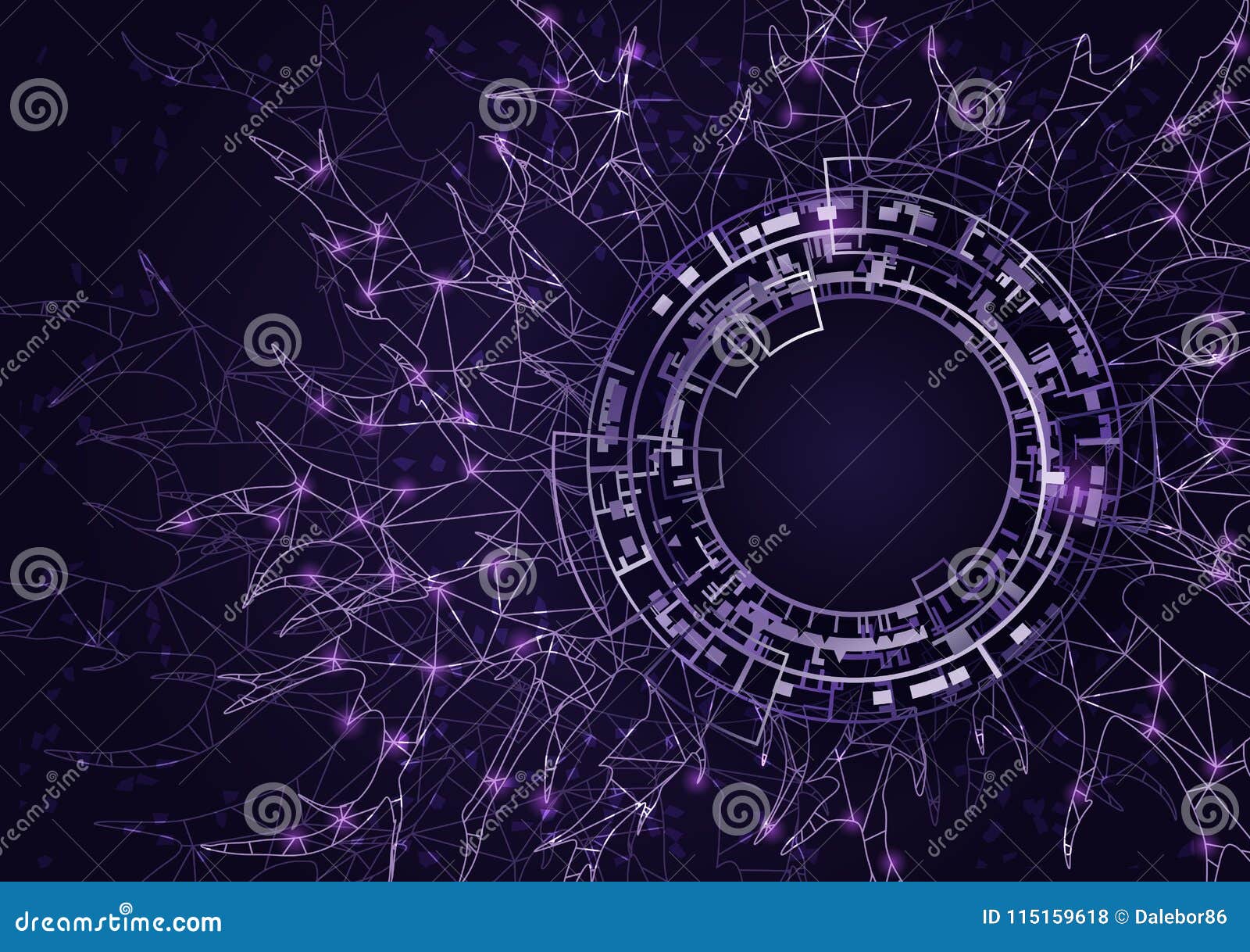 Ultra Violet Technology Background. Stock Vector - Illustration of ...