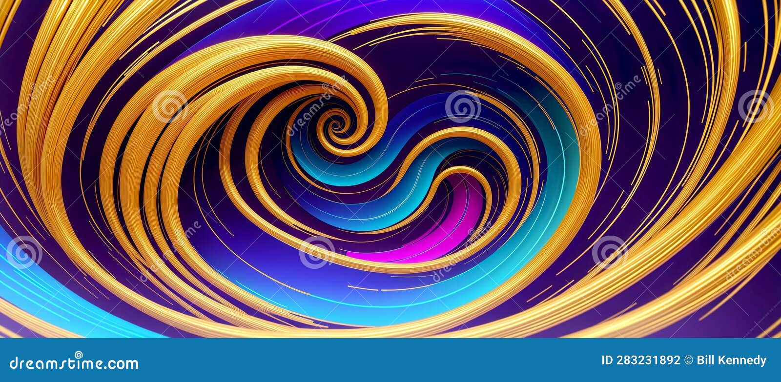 Ultra-Wide Background Of Colorful Waveforms On A Black Background Of ...