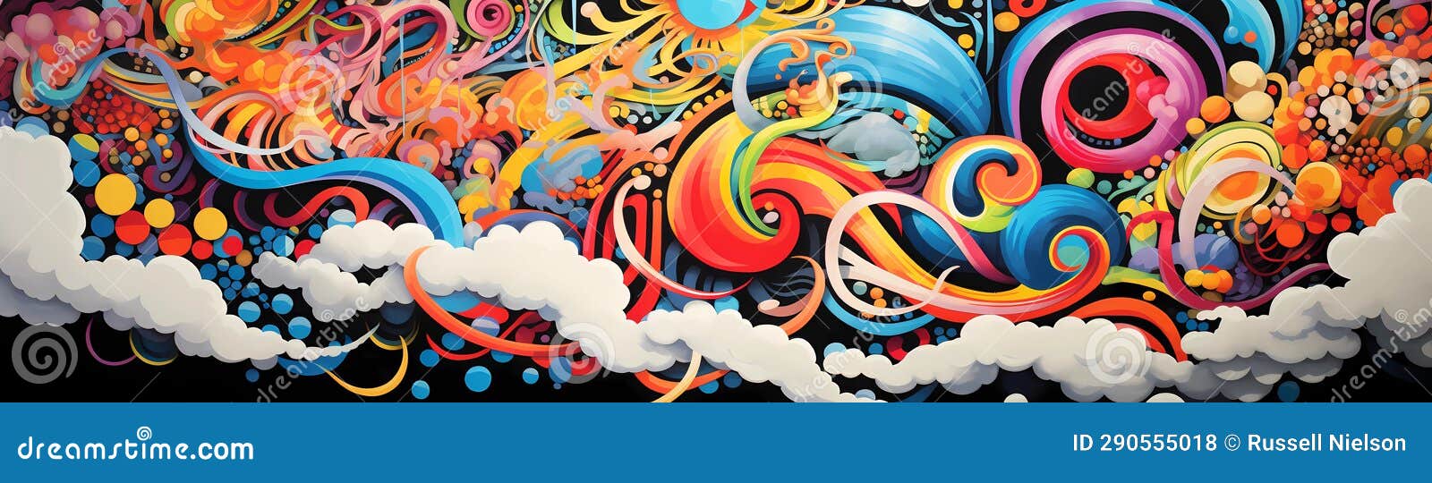 Ultra-Wide Background of an Abstract Canvas of Crazy Patterns and ...