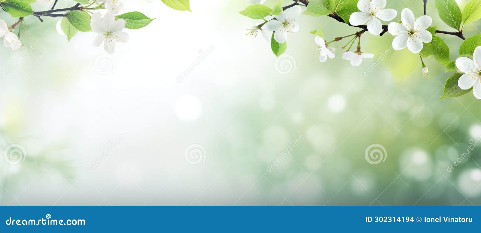 Ultra Wide Background Showing Softly Lit Spring Fruit Tree Branches at ...