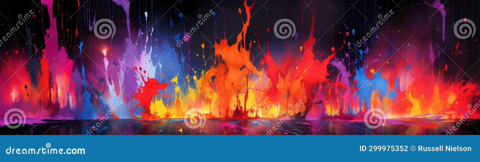 An Ultra-wide Explosion of Neon-hued Abstract Splatters and Drips Stock ... An Ultra-wide Explosion of Neon-hued Abstract Splatters and Drips Stock ...