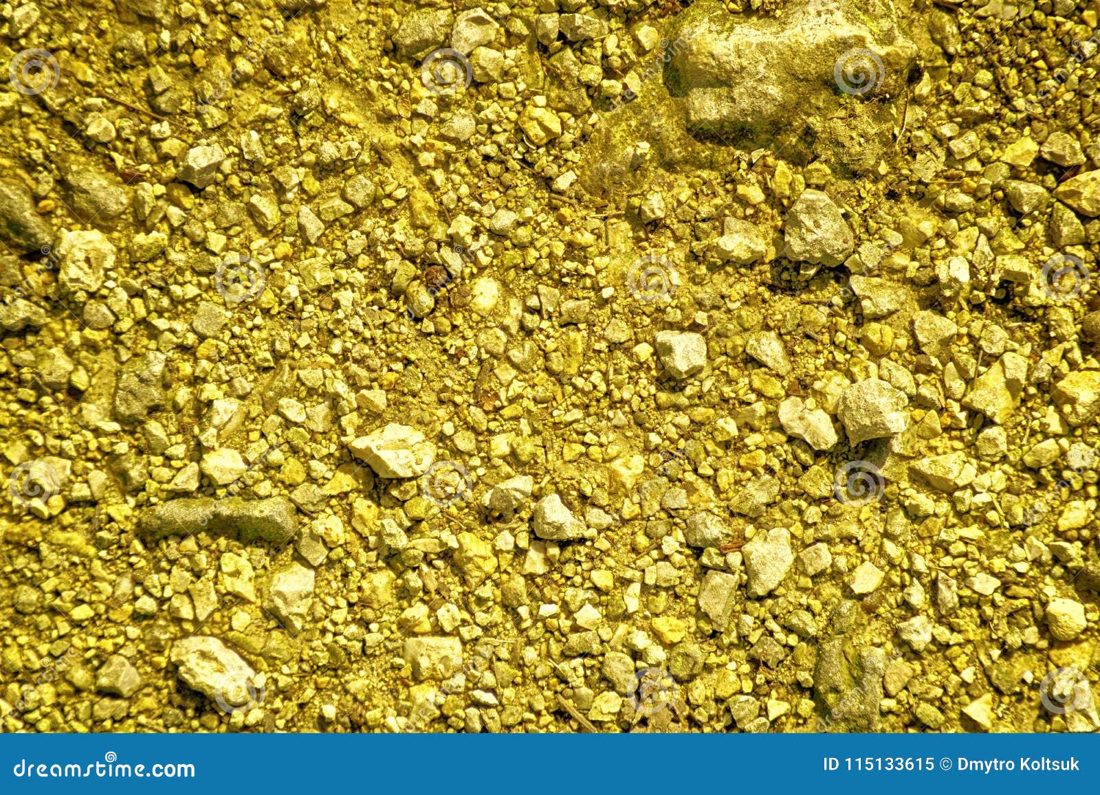 Ultra Yellow Ground Like on Mars, Land Texture, Sand Surface, Stone ...
