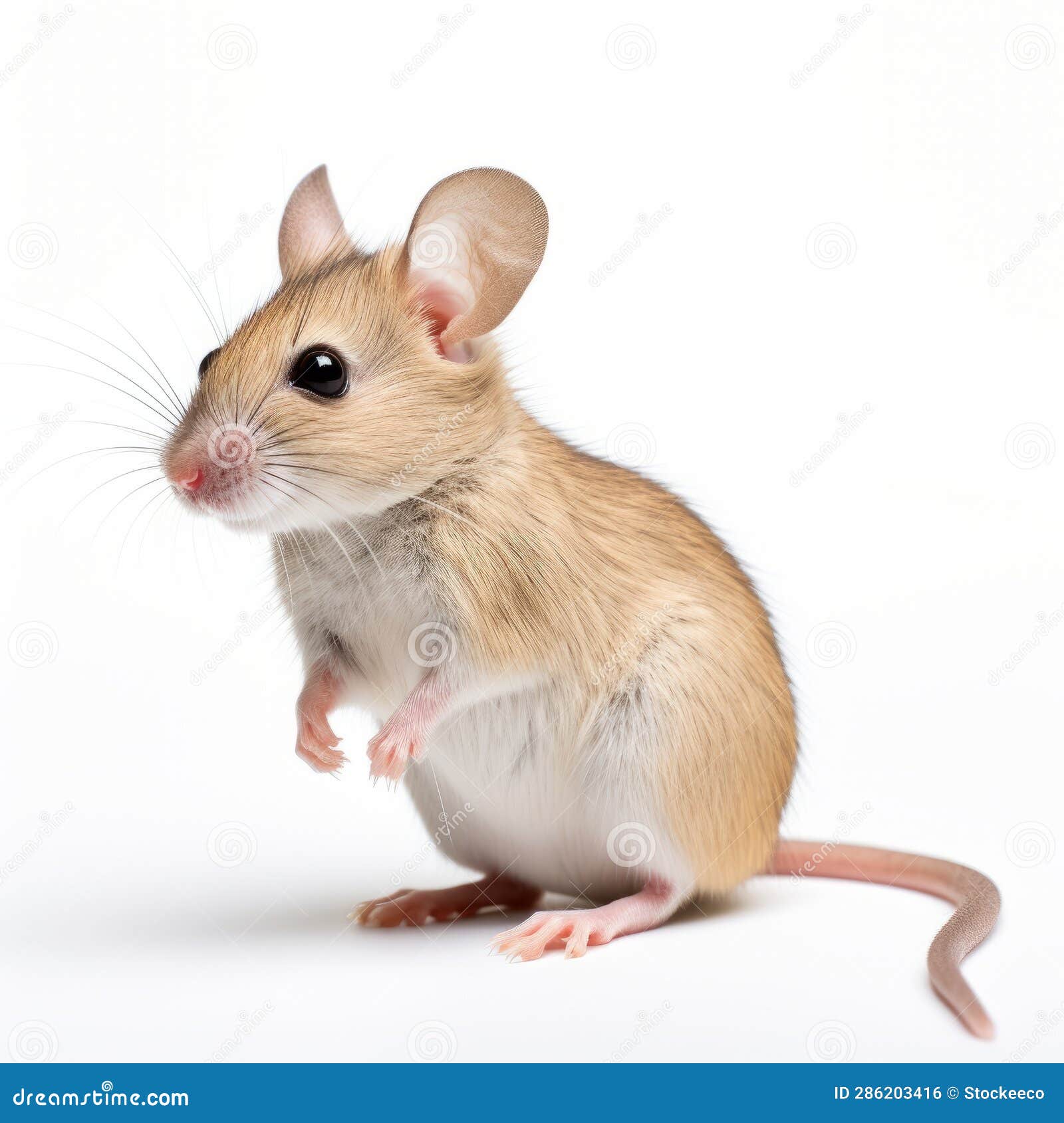 Ultradetailed Sideview Mouse On White Background Stock Photography ...