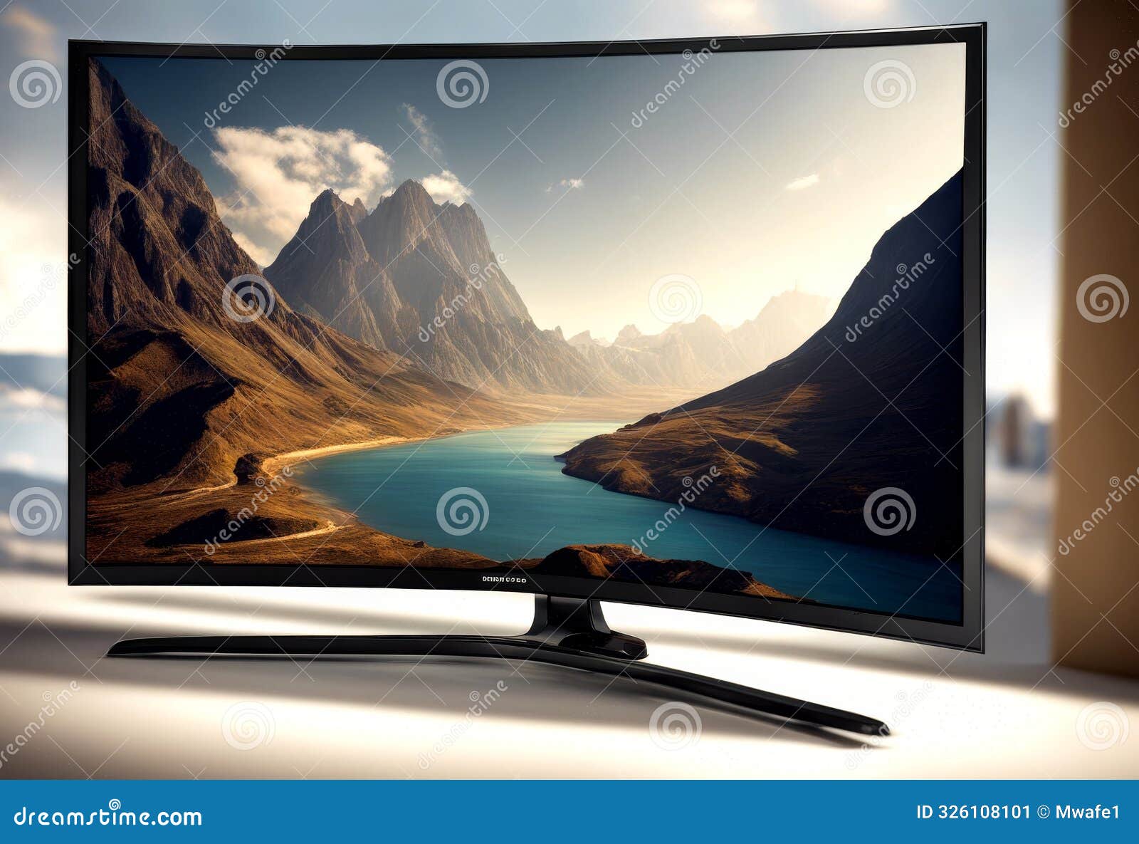 8K UltraHD Curved Smart TV Royalty-Free Illustration | CartoonDealer ...