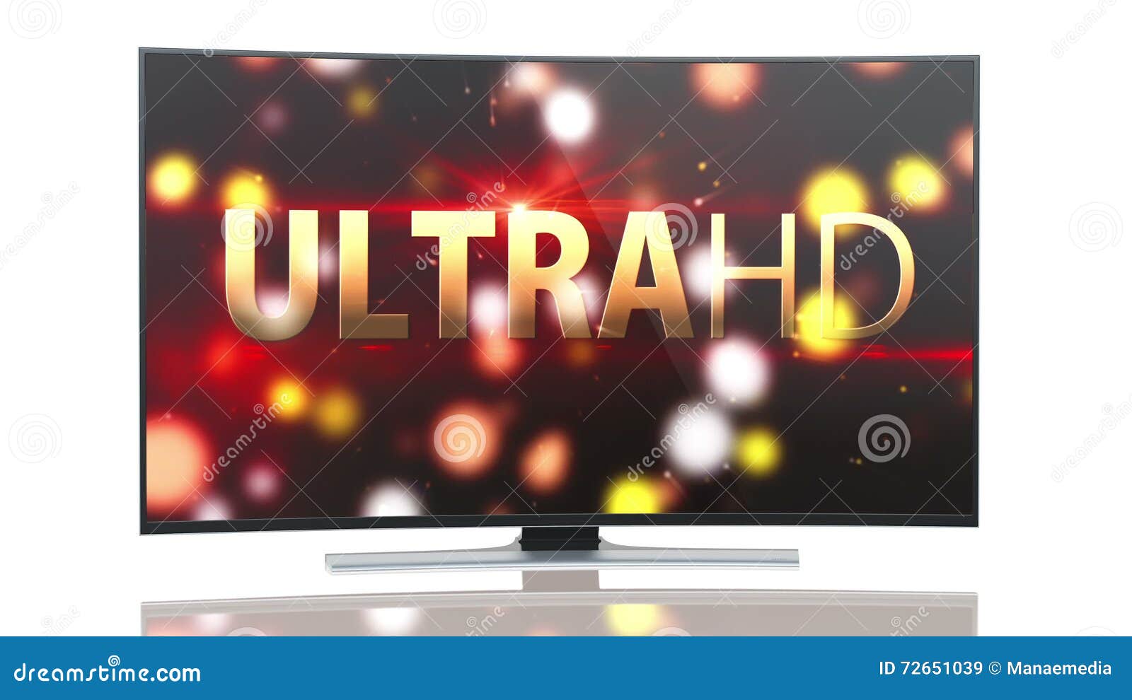 UltraHD Smart Tv with Curved Screen Animation Stock Video - Video of ...