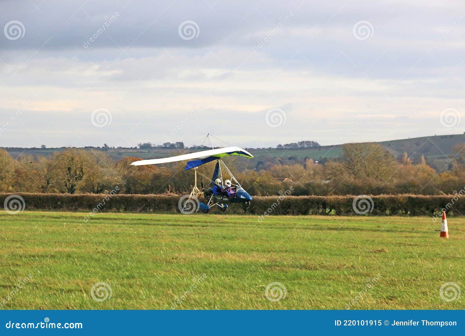 Ultralight Airplane Landing on a Grass Strip Editorial Image - Image of ...