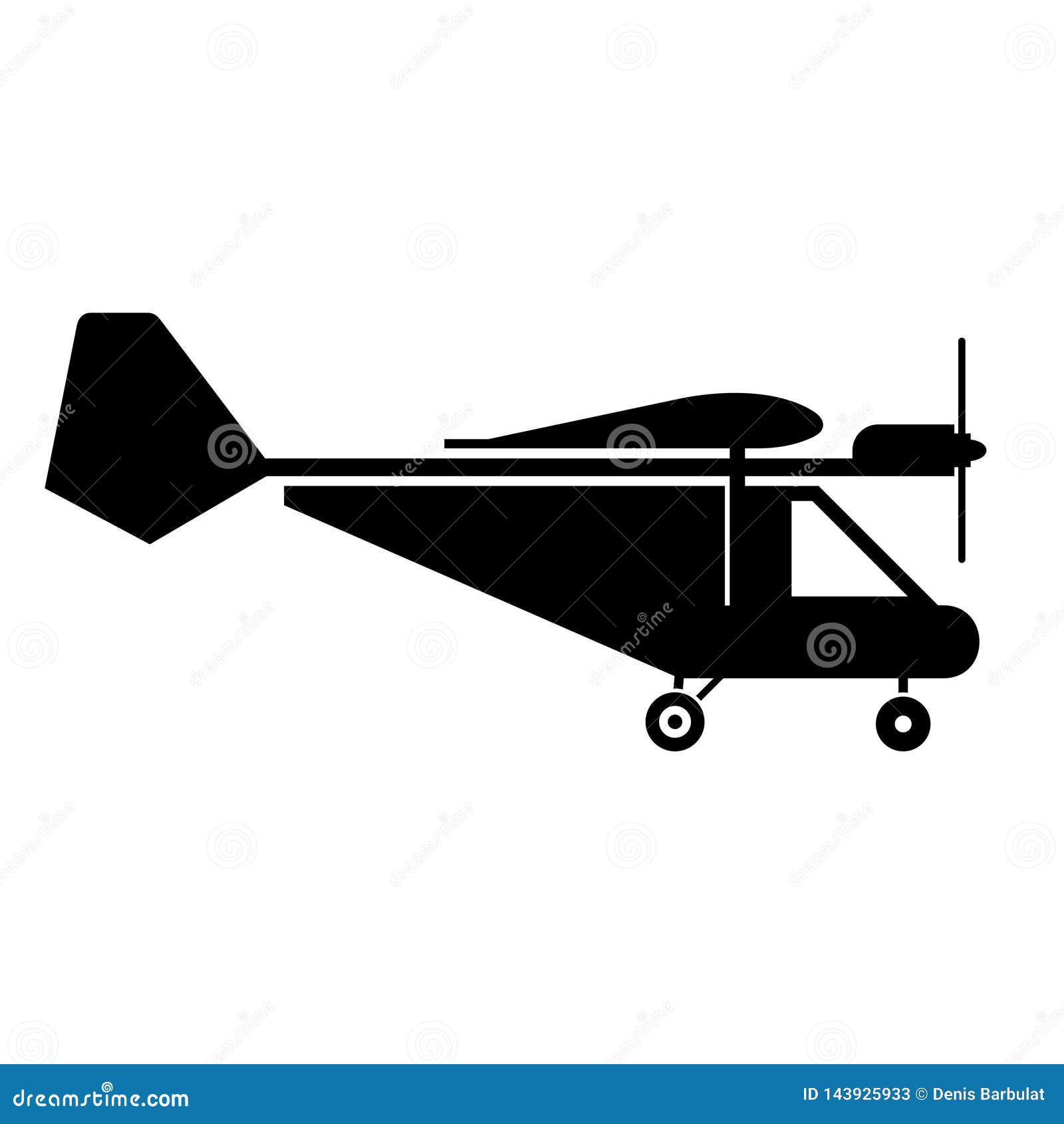 Ultralight aviation stock vector. Illustration of engine - 143925933
