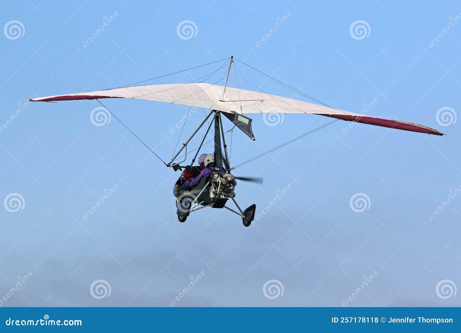 Ultralight Airplane Flying in a Blue Sky Stock Photo - Image of ...