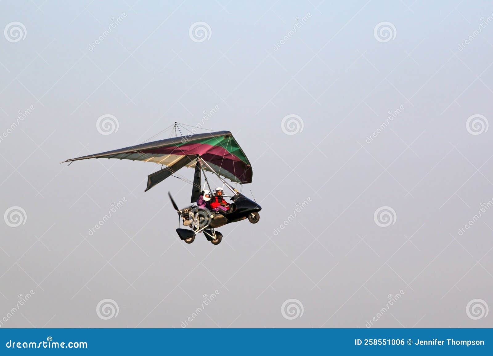 Ultralight Airplane Flying in a Blue Sky Stock Photo - Image of flight ...