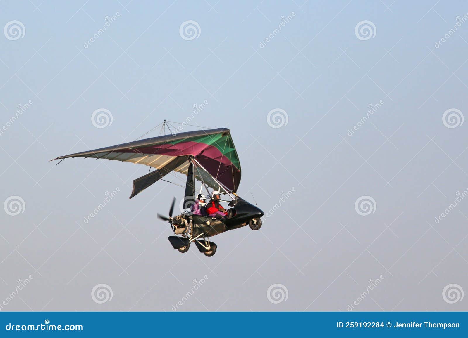 Ultralight Airplane Flying in a Blue Sky Stock Photo - Image of ...
