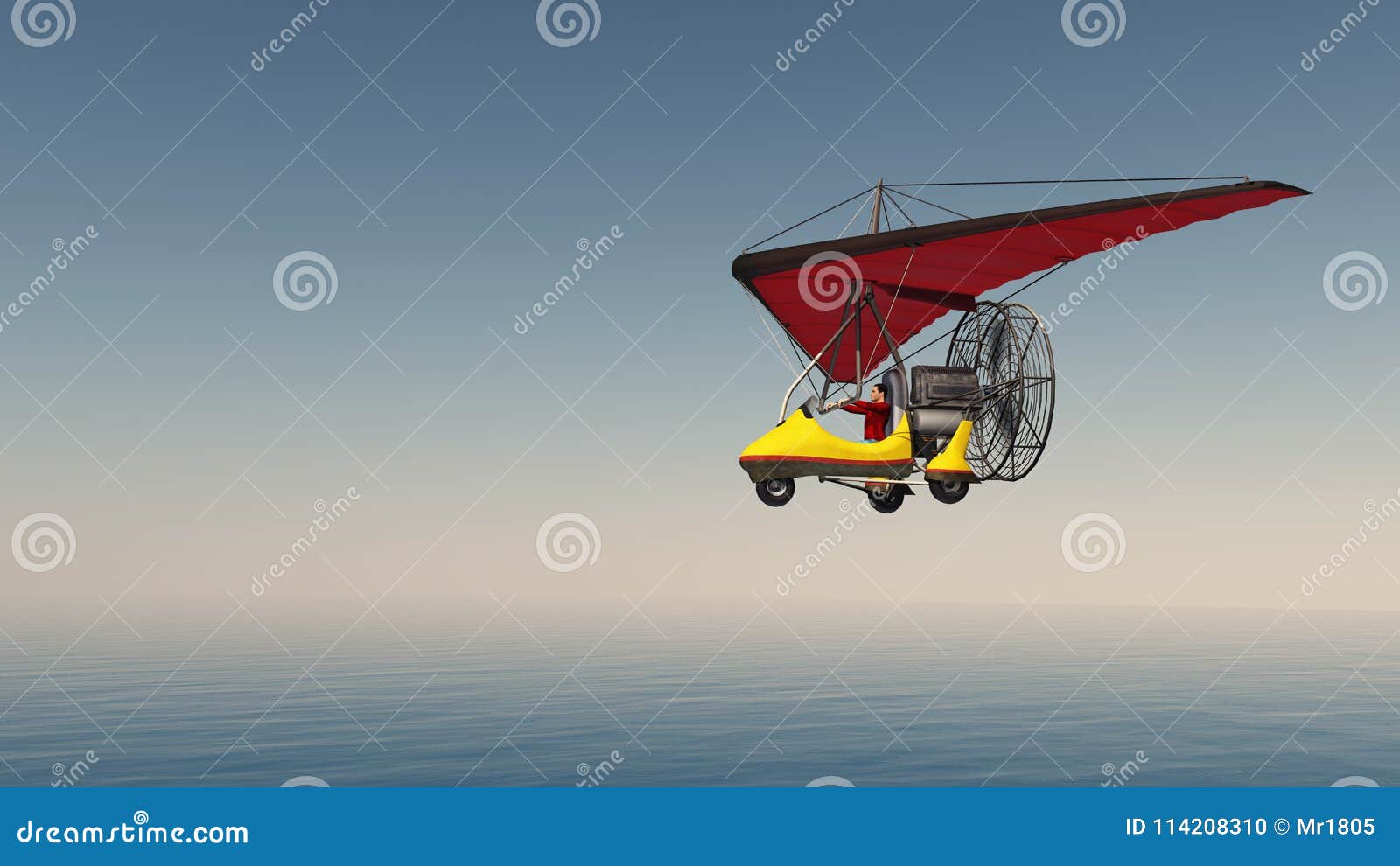 Ultralight Trike Aircraft Isometric Blueprints Cartoon Vector ...