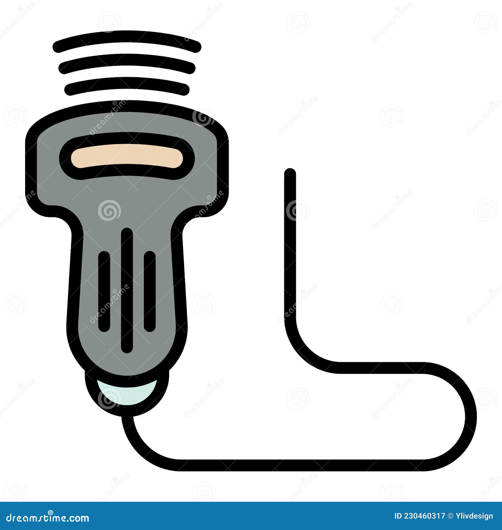 Ultrasonic Device Icon Color Outline Vector Stock Vector - Illustration ...