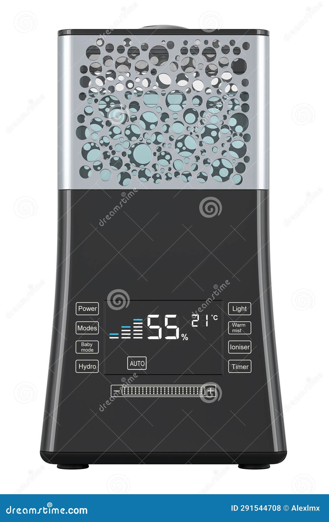 Ultrasonic Humidifier Chalk White Icon On Black Background. Home ...