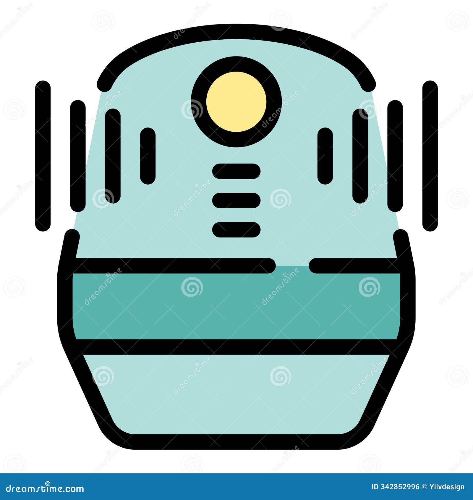 Ultrasonic Humidifier Diffusing Water With Sound Waves Icon Vector ...