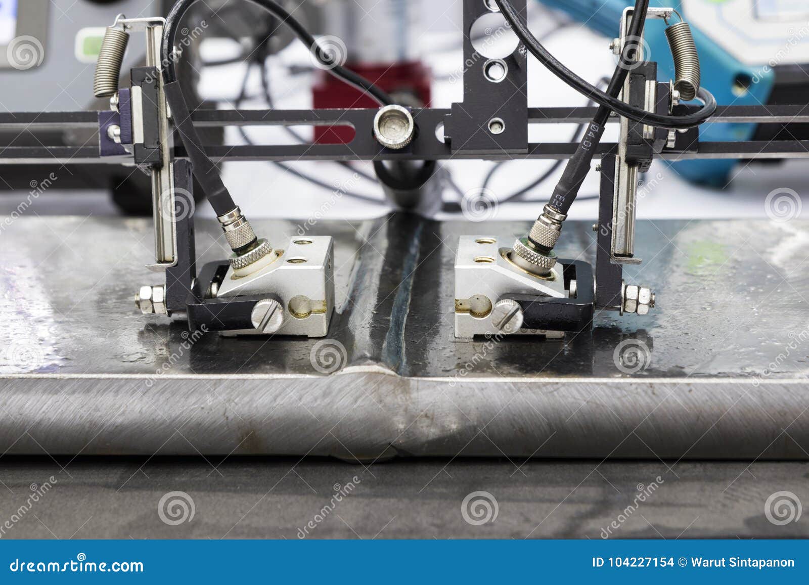 Ultrasonic Probe Testing Welding Steel Stock Photo - Image of factory ...