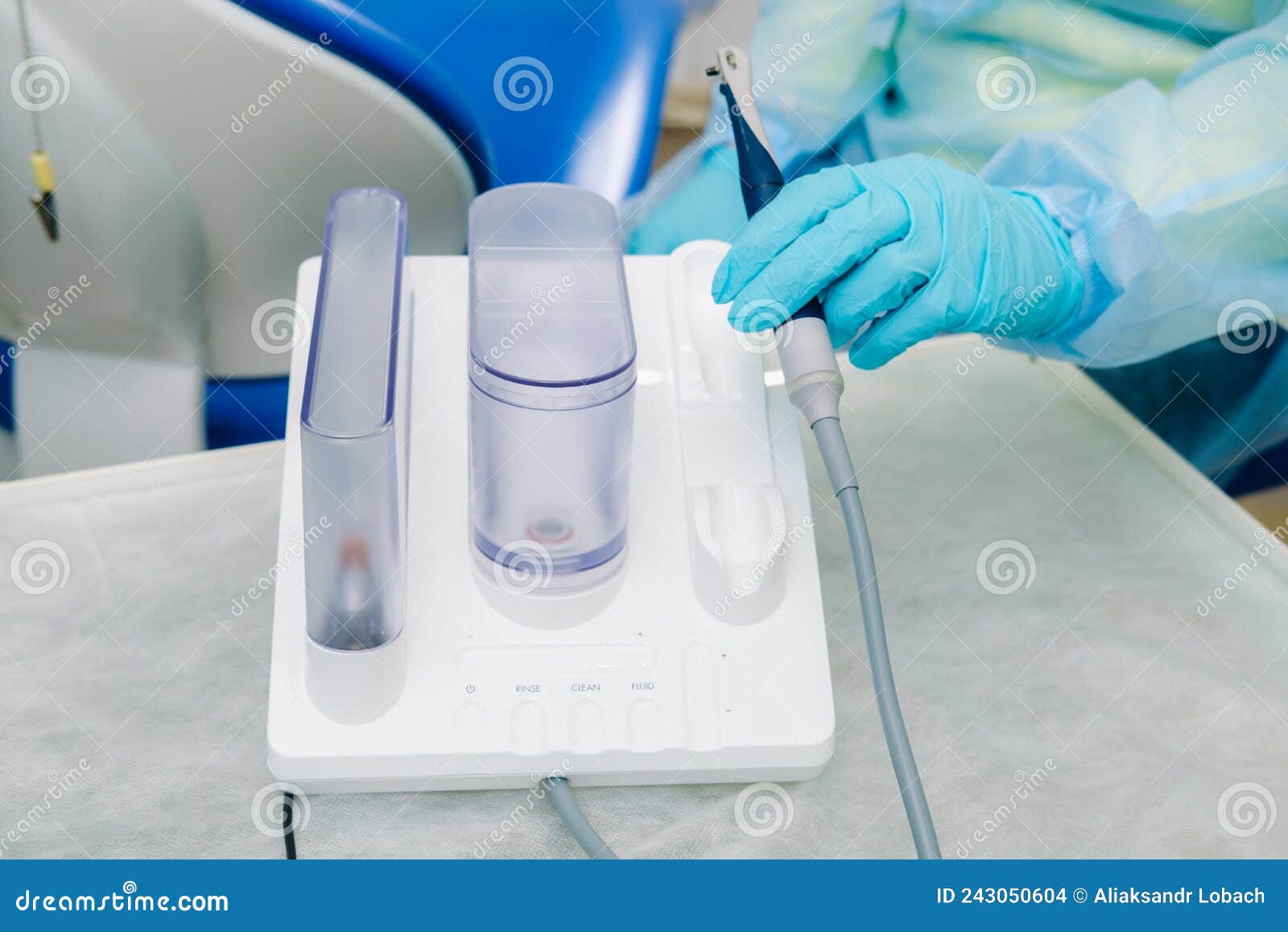 Ultrasonic Scaler in the Dental Office. Dentistry Concept Stock Photo ...