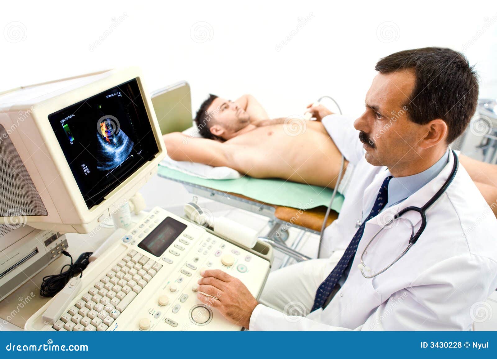 Ultrasonic scan stock photo. Image of practitioner, exam - 3430228
