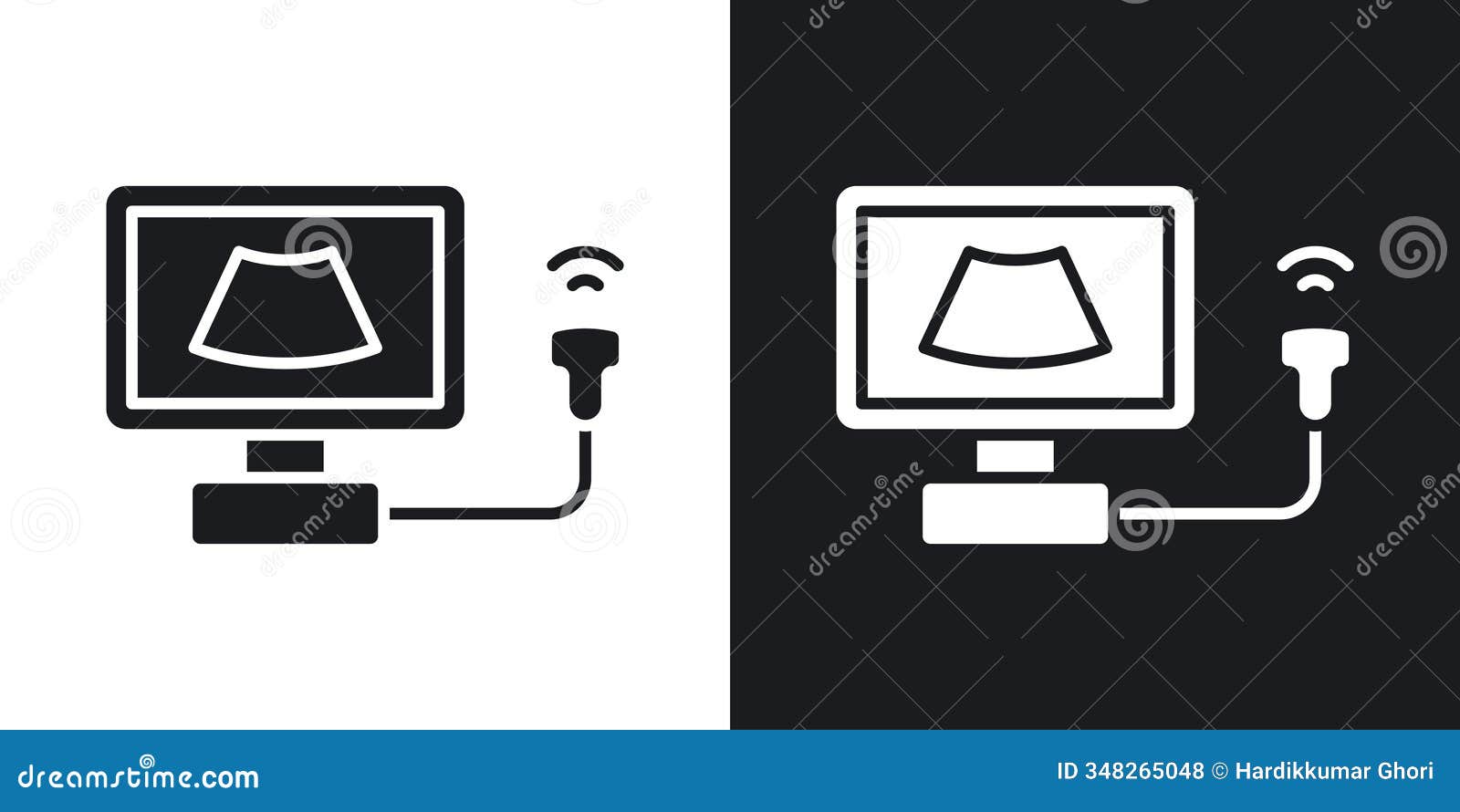 Ultrasonography Icon Logo Sign Vector Outline | CartoonDealer.com ...