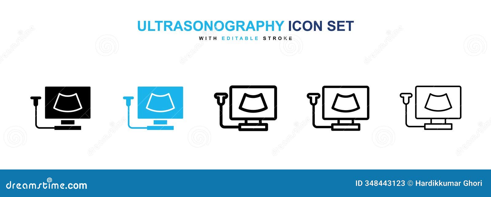 Ultrasonography Icon Logo Sign Vector Outline | CartoonDealer.com ...