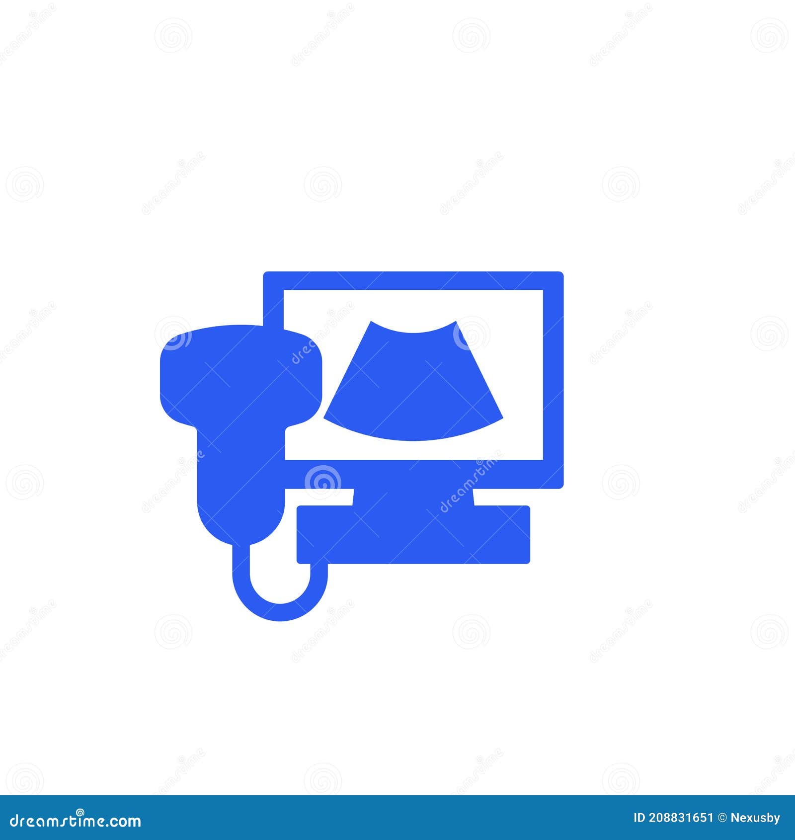 Ultrasonography And Ultrasound Vector Icon Stock Vector Illustration