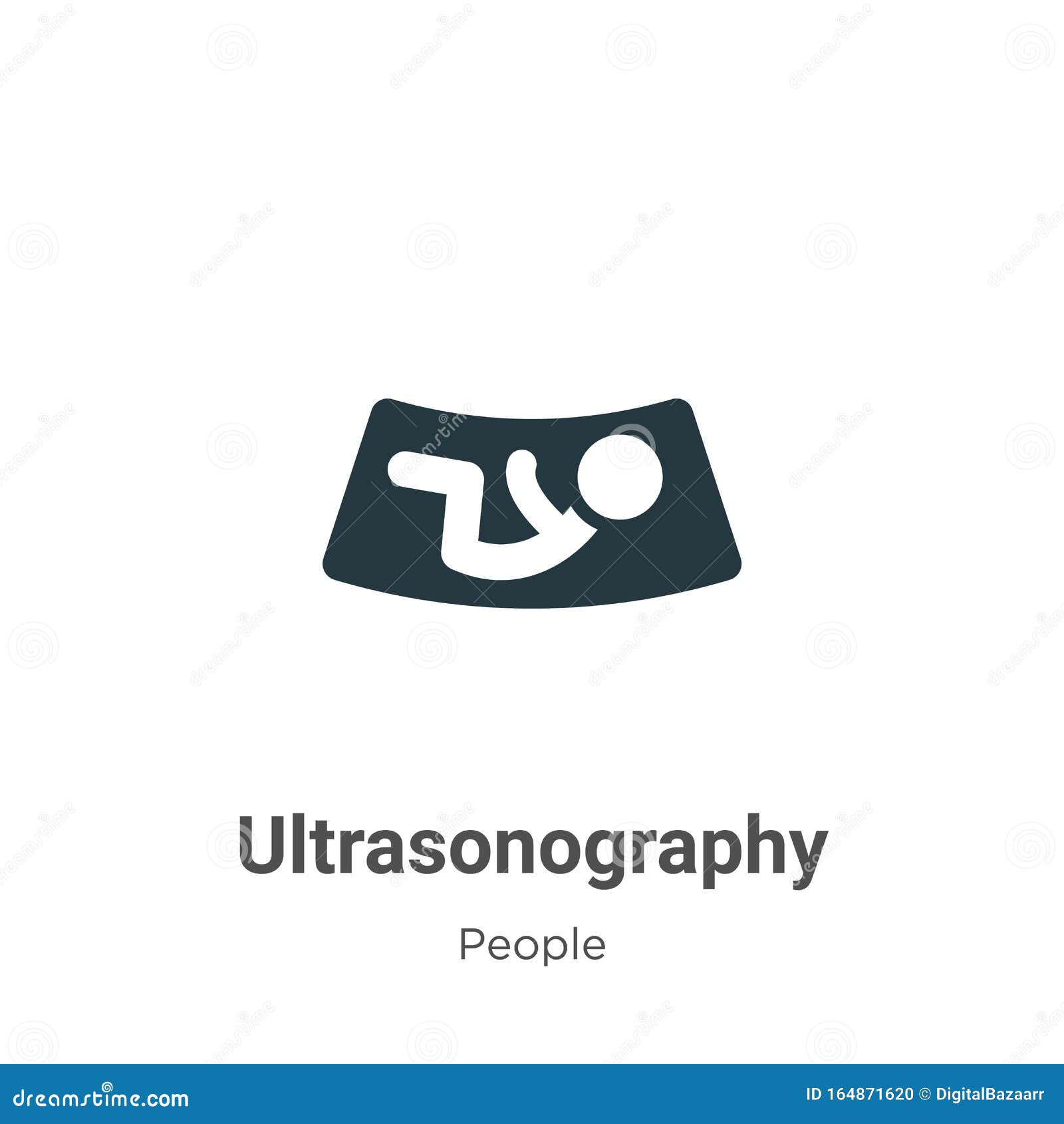 Ultrasonography Vector Icon. Black And White Screening Baby ... Ultrasonography Vector Icon. Black And White Screening Baby ...