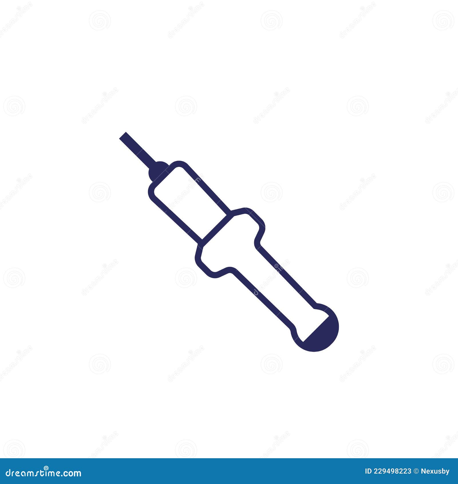 Ultrasound Device Vector Icon on White, Vector Stock Vector ...