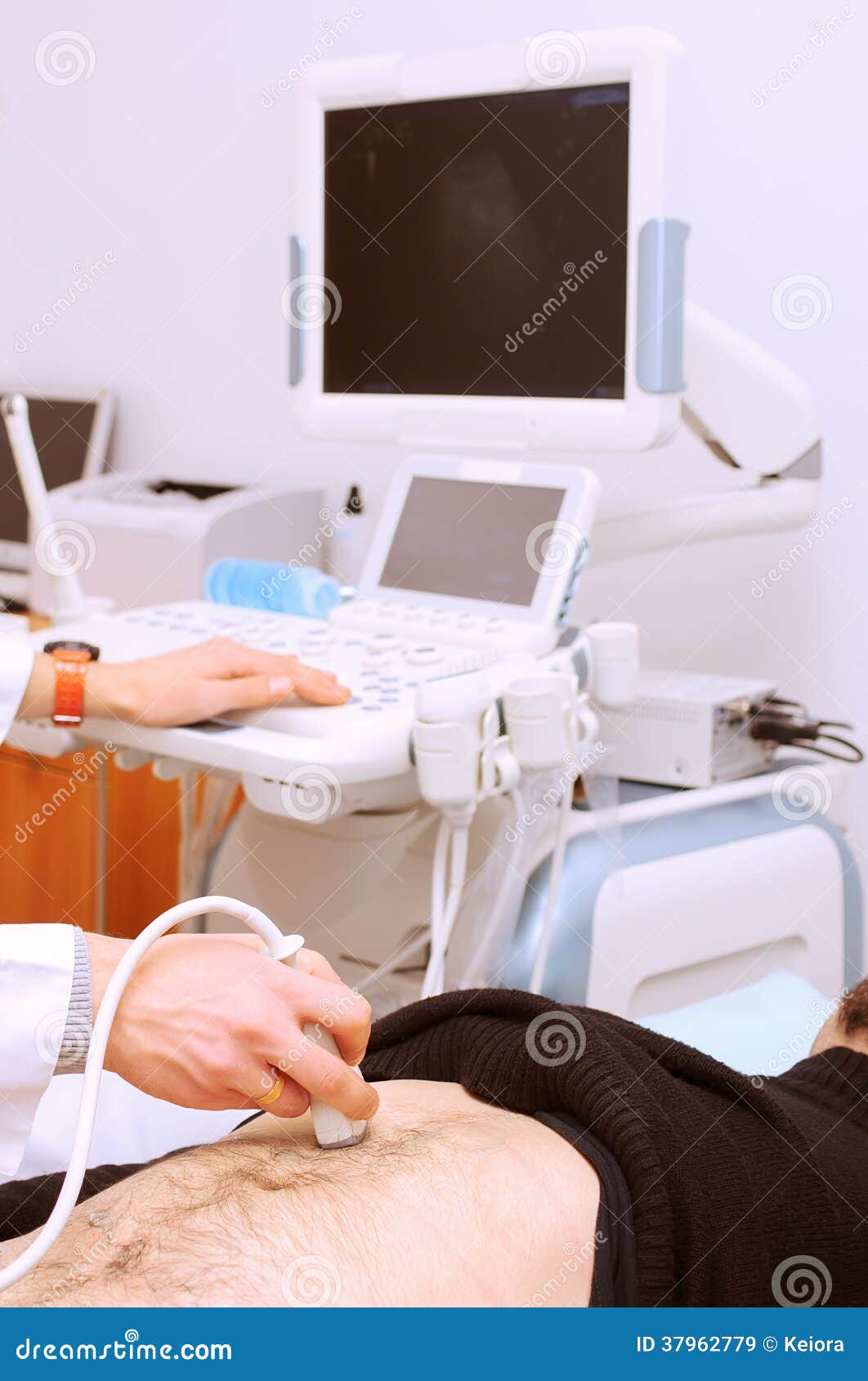 Ultrasound examination stock image. Image of patient - 37962779