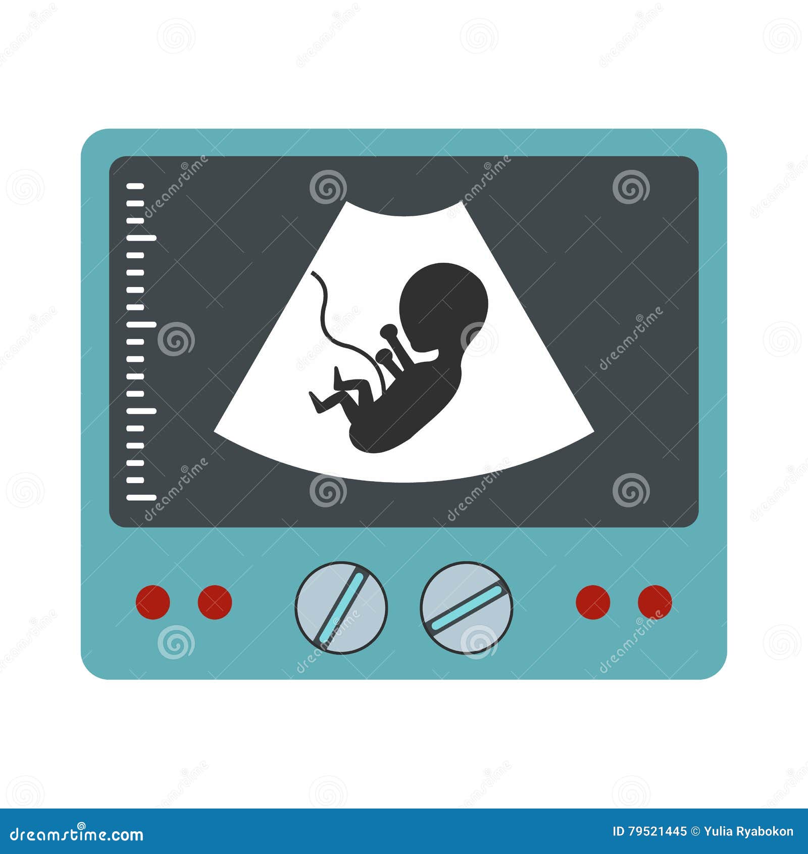 Fetus Icon. Prenatal Human Child With Placenta Symbol. Embryo Sign ...