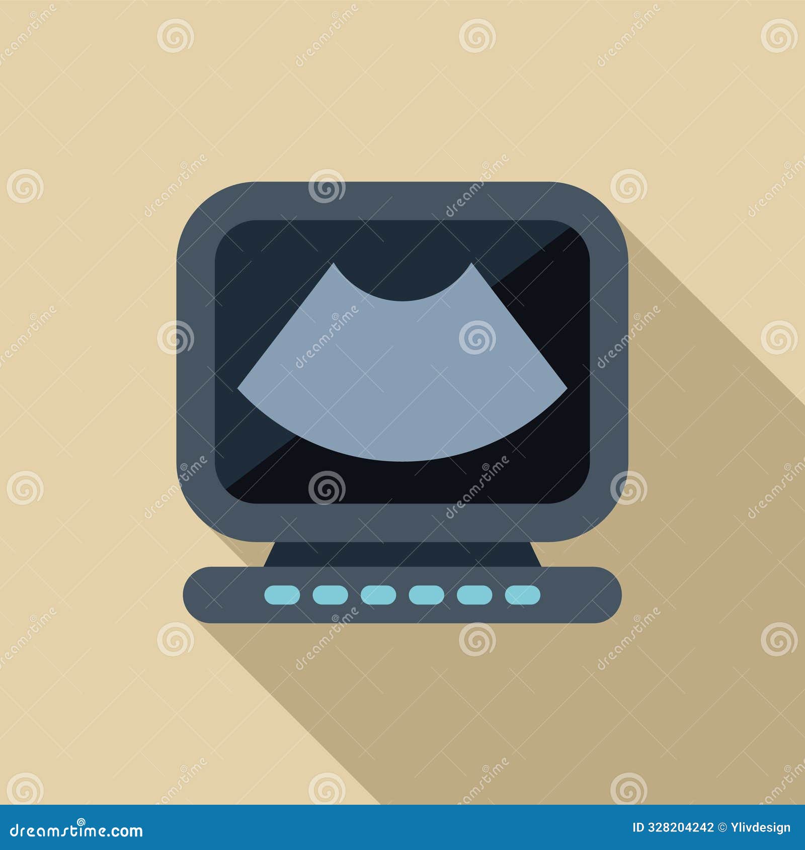 Ultrasound Machine Displaying Sonogram Image for Medical Diagnosis ...