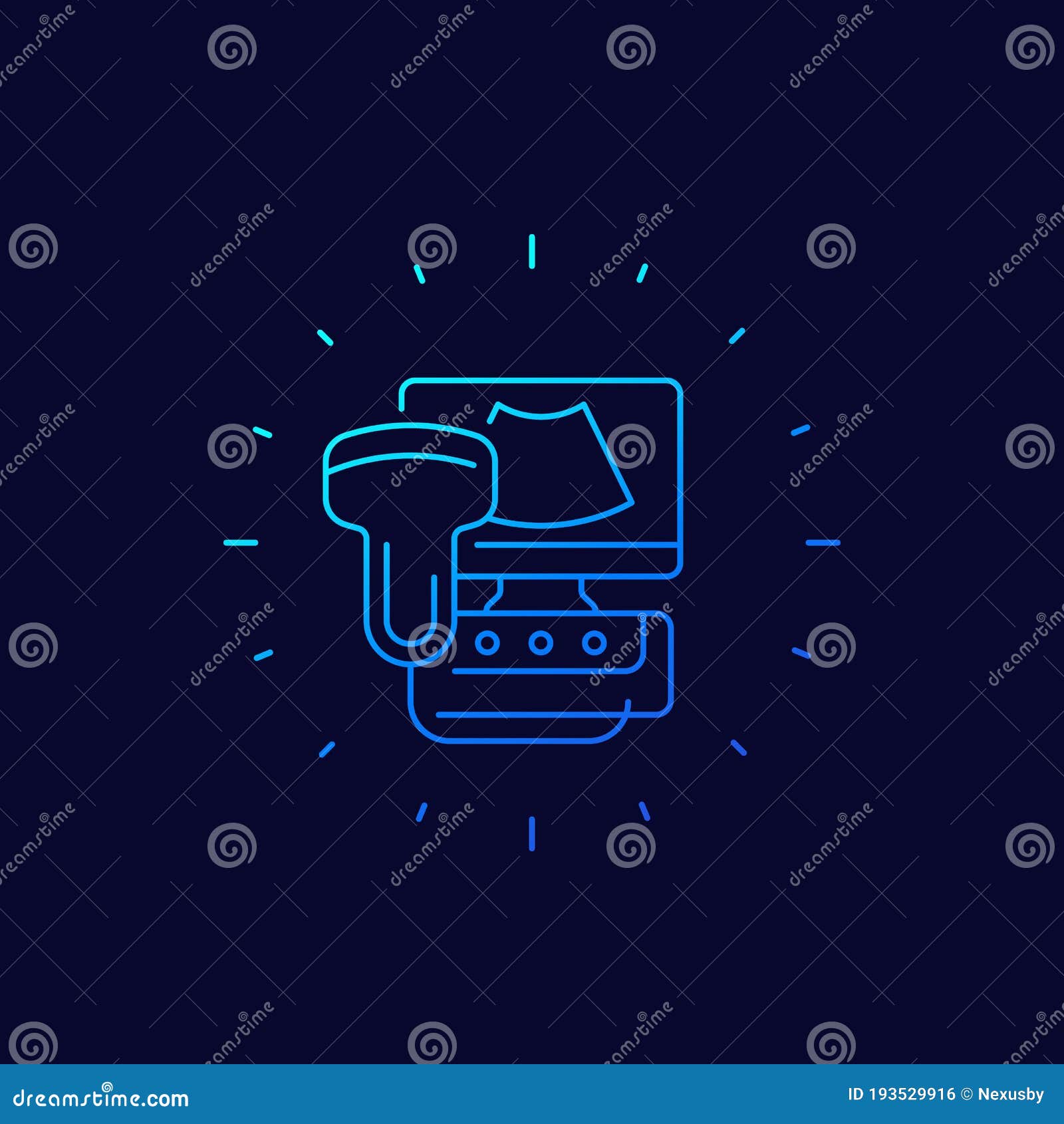 Ultrasound, Linear Icon Stock Photo | CartoonDealer.com #177759438