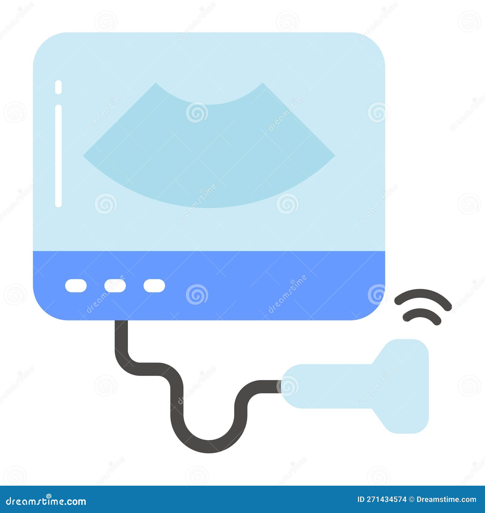 Ultrasound Machine Icon in Modern Style, Medical Device Stock Vector ...