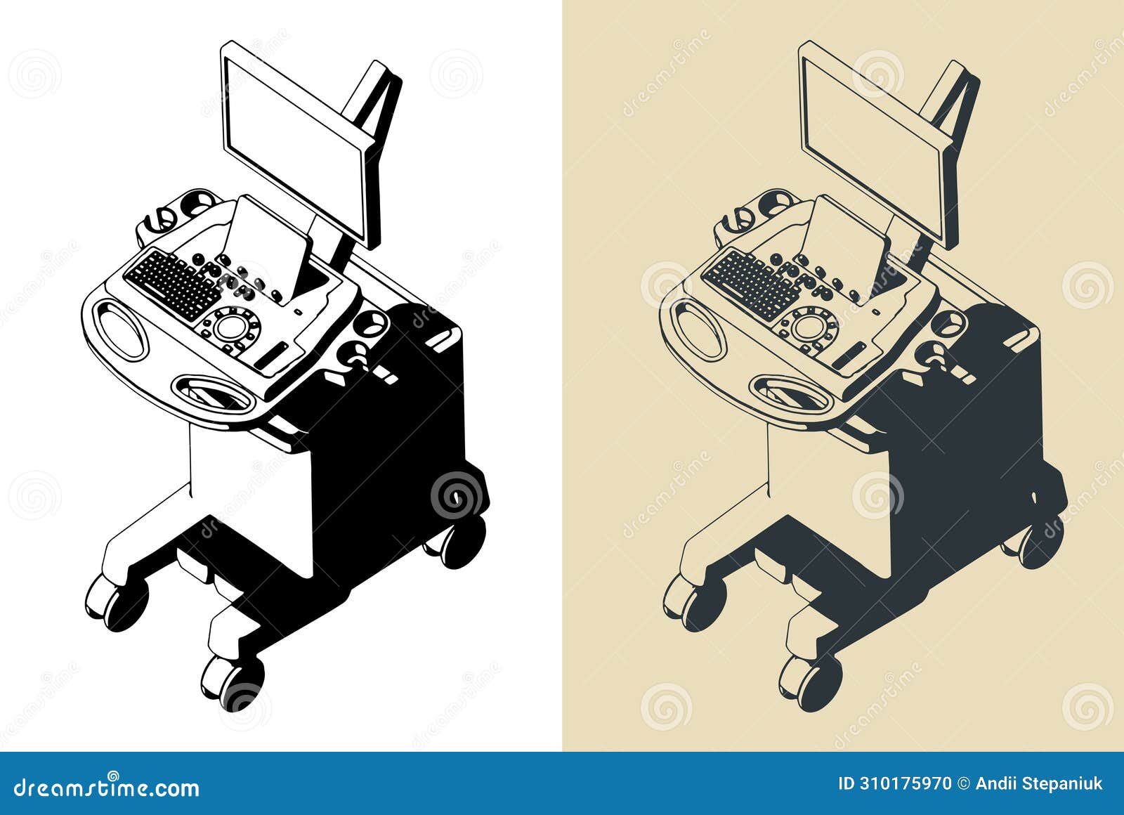 Ultrasound Machine Illustrations Stock Vector - Illustration of machine ...
