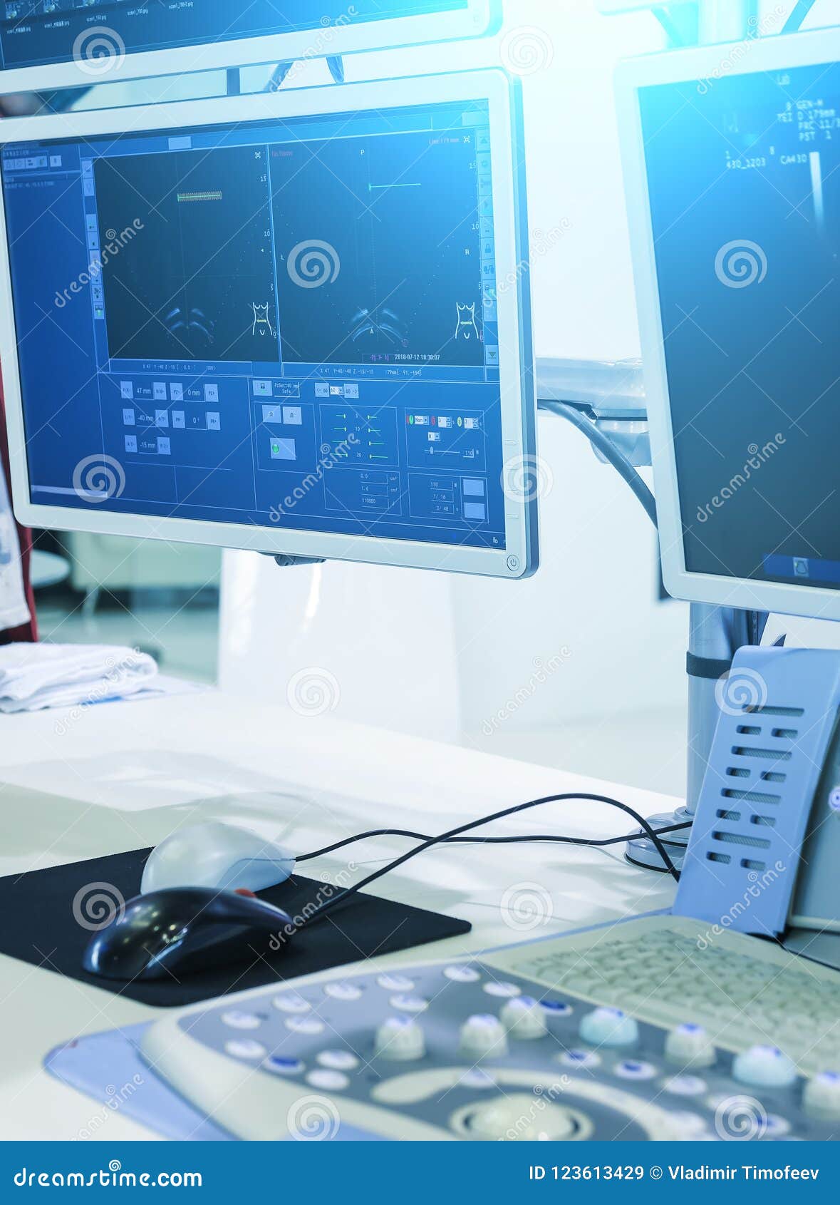 Ultrasound Machine in a Modern Operating Laboratory. Stock Image ...