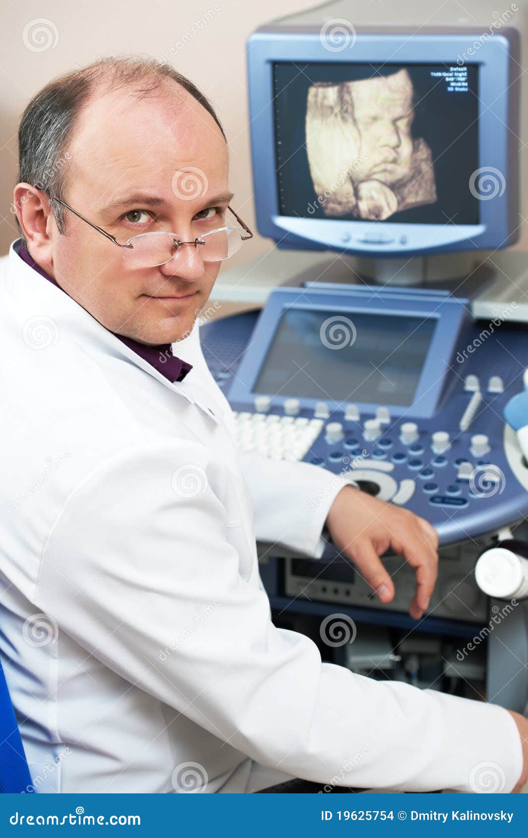 Ultrasound Medical Device For Diagnostics, Female Doctor Hands On The ...