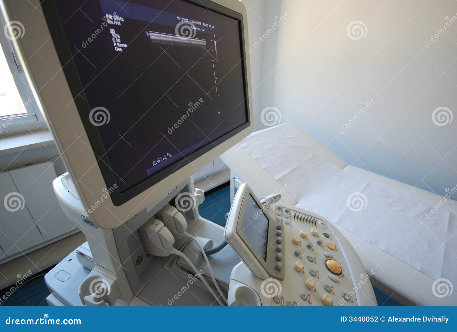 Ultrasound scanner stock photo. Image of examination, hand - 3440052