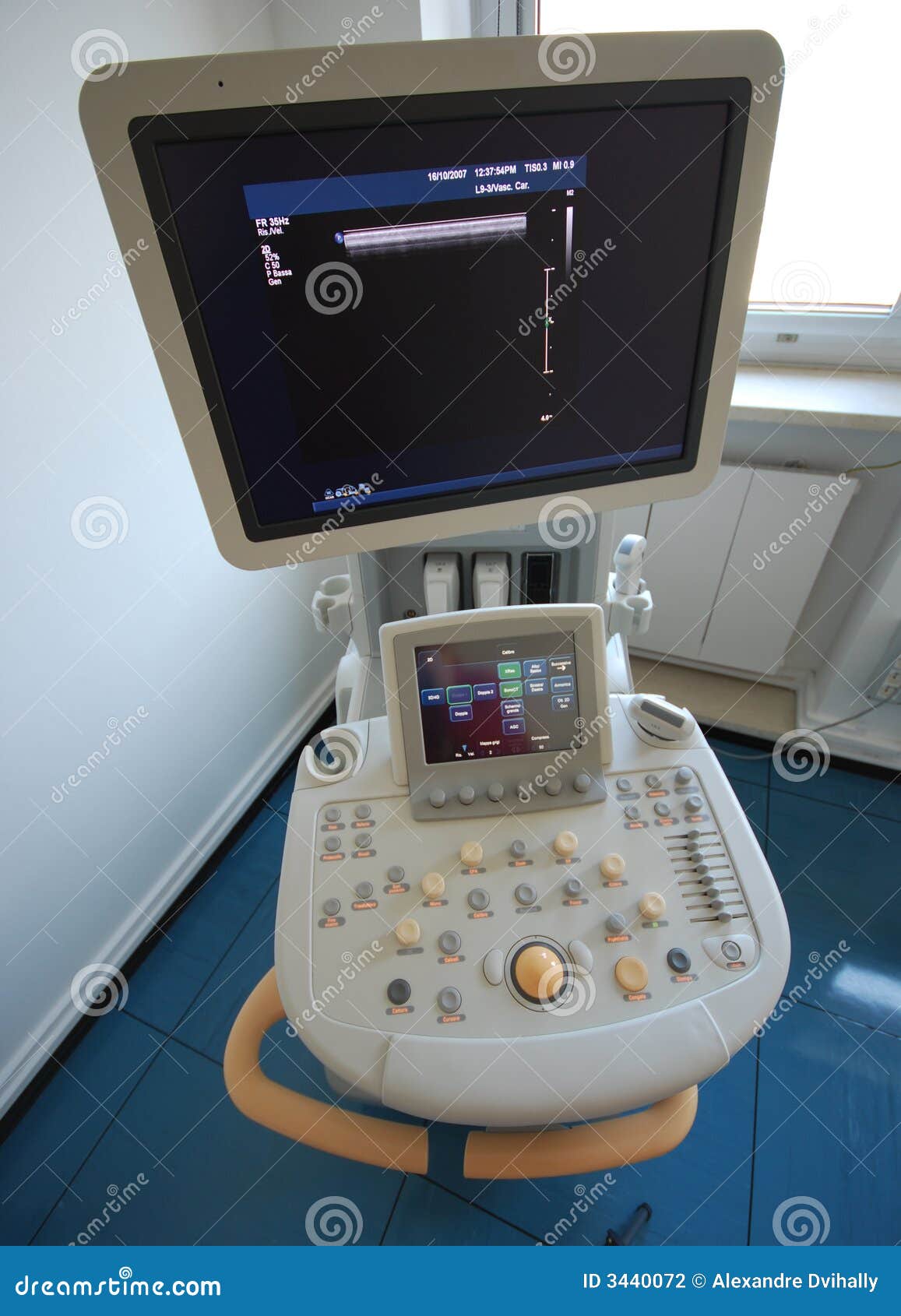 Ultrasound scanner stock photo. Image of infant, close - 3440072