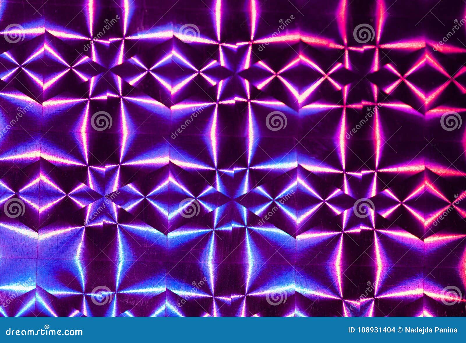 Ultraviolet Holographic Patterns, Close Up. Stock Photo - Image of ...