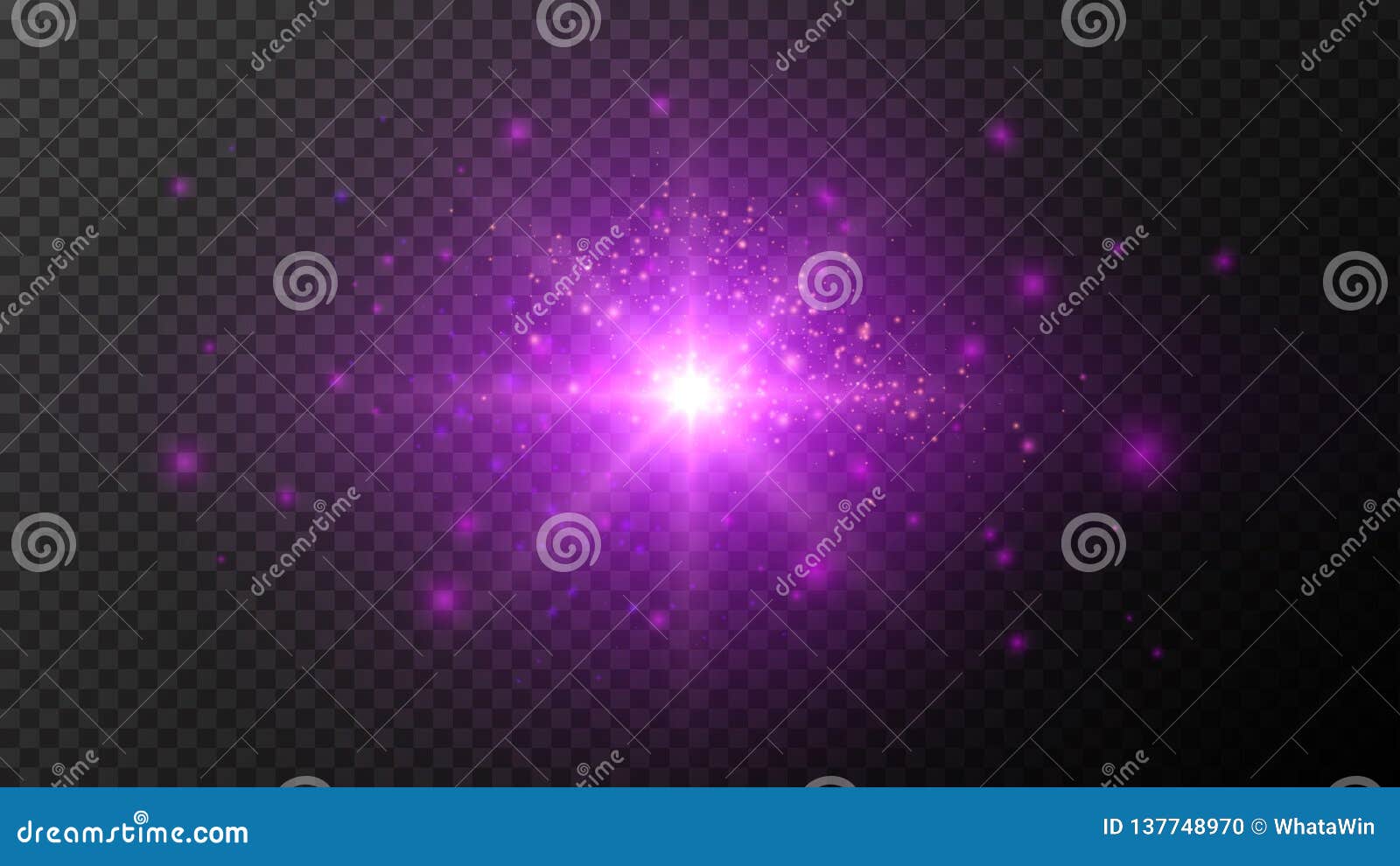 Ultraviolet Light Effects on Dark Transparent Bg Stock Illustration ...