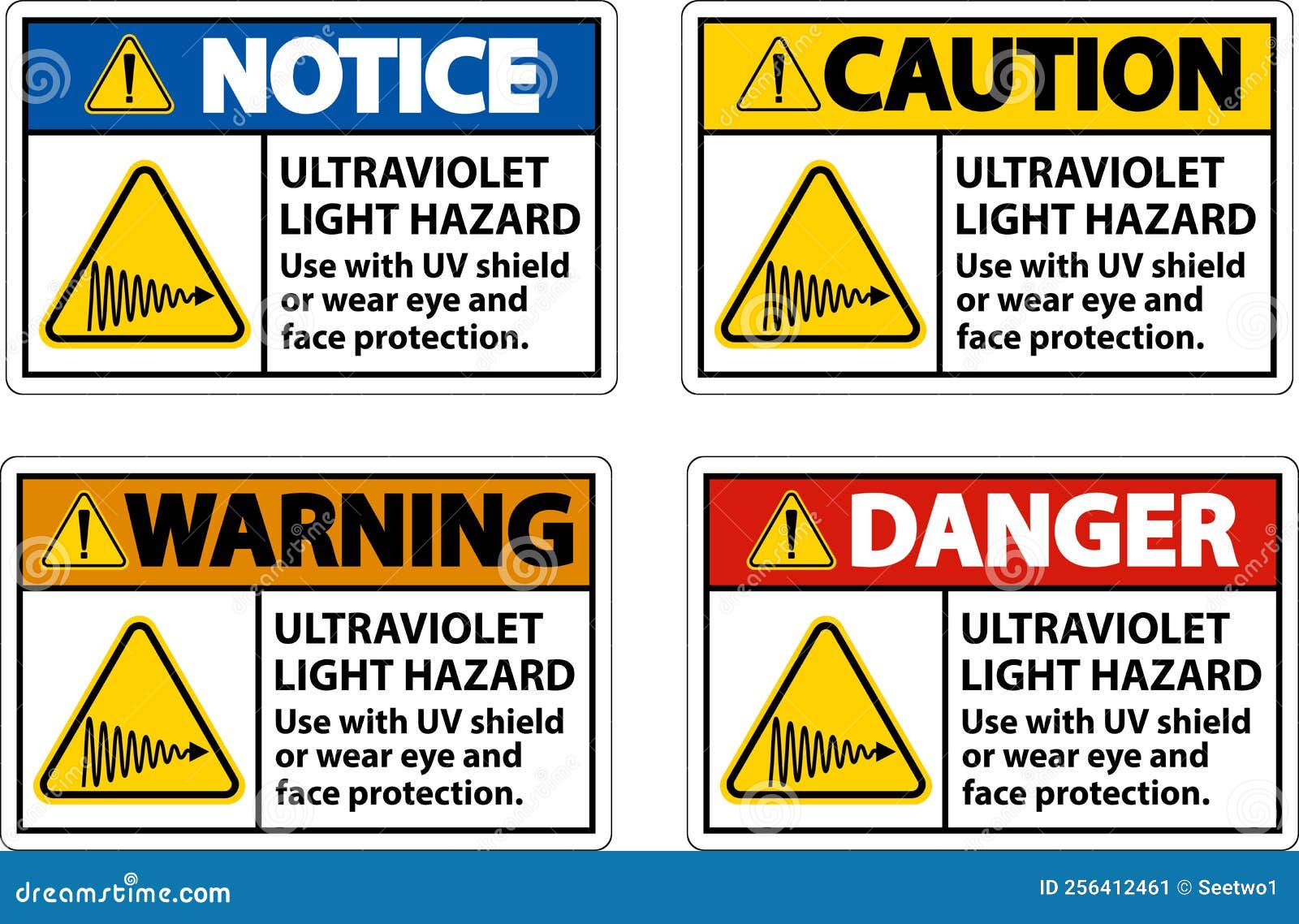 Ultraviolet Light Hazard Label on White Background Stock Vector ...