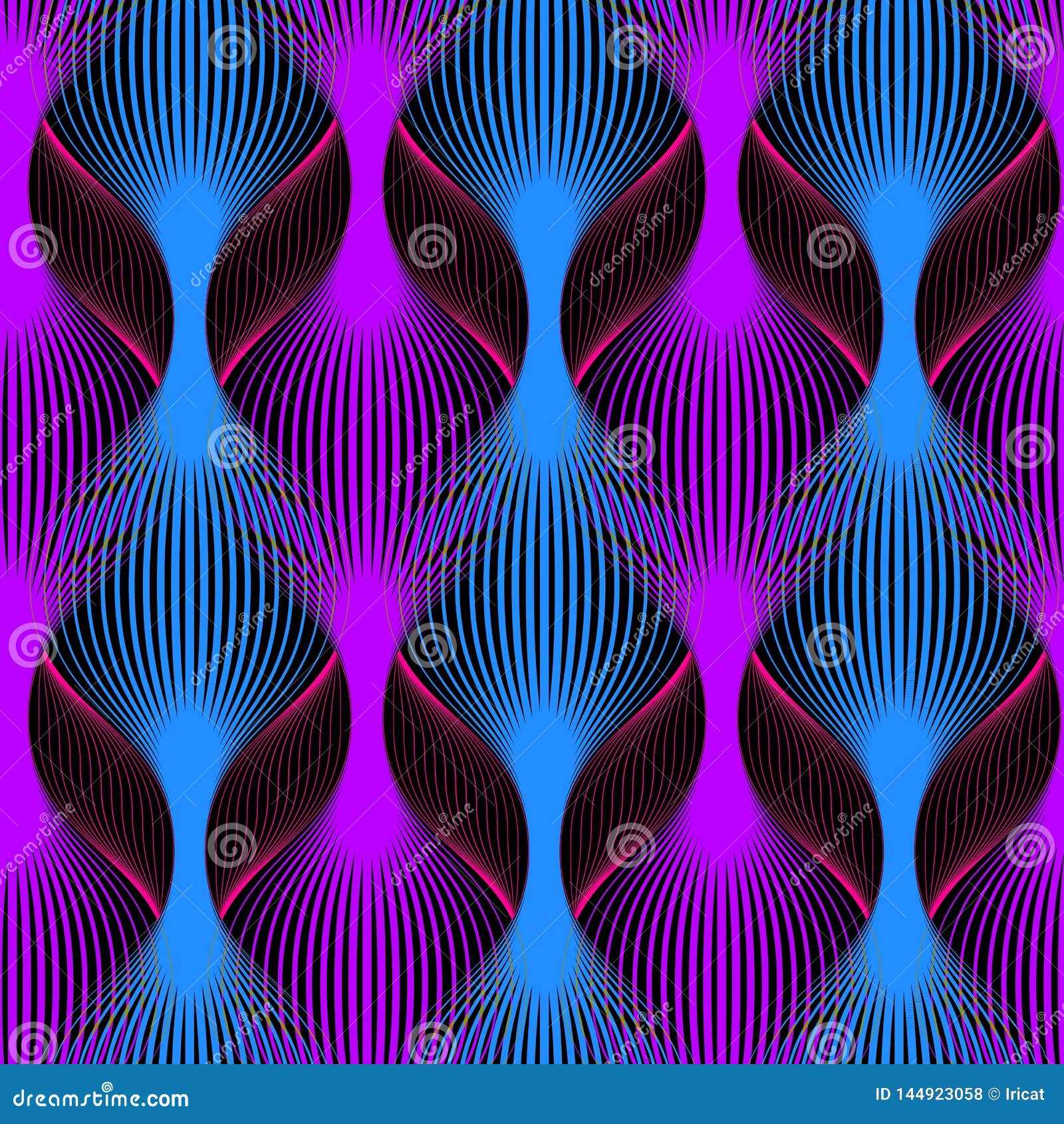Ultraviolet Lines Seamless Pattern. Background with Glowing 80s Retro ...