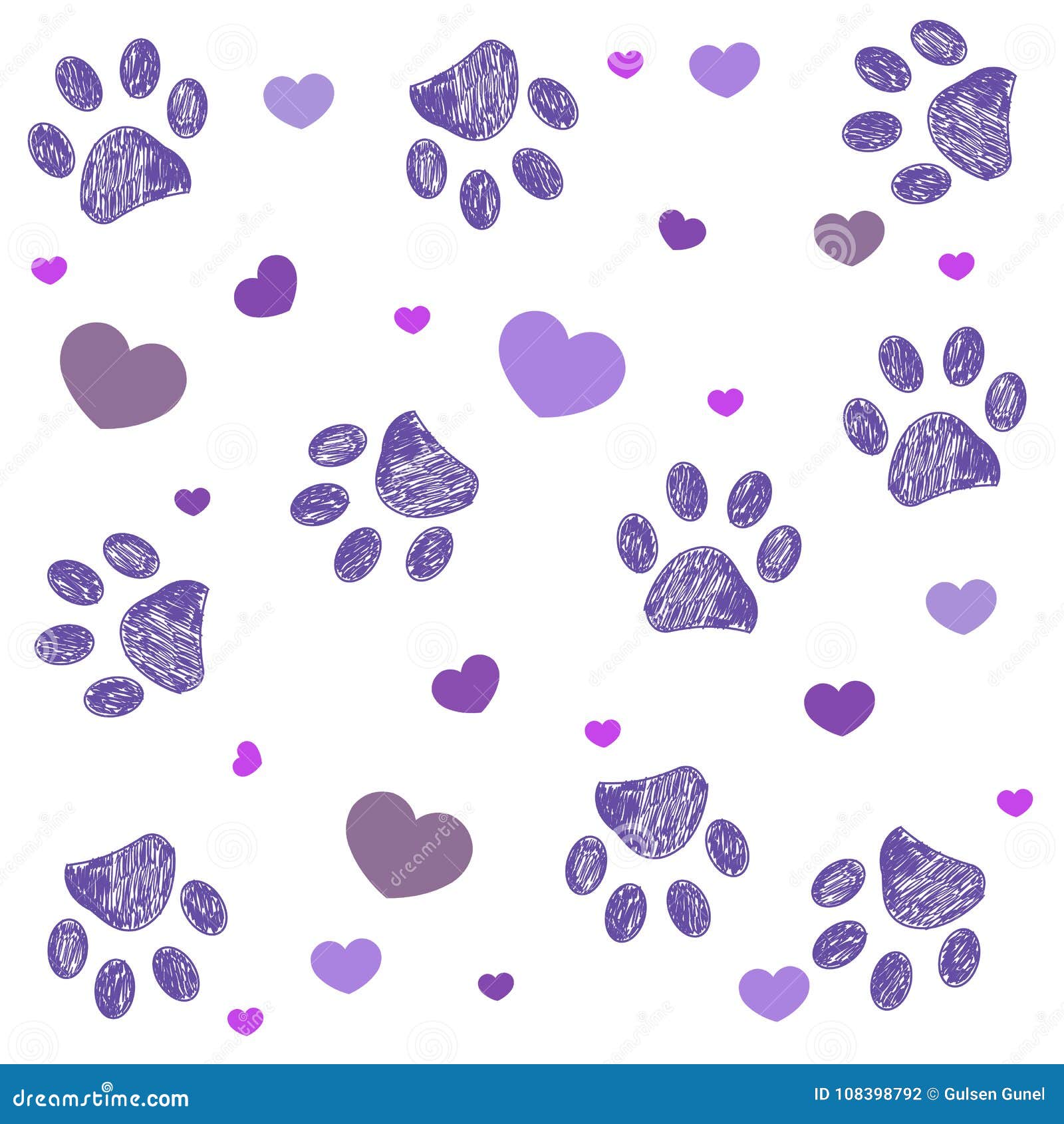 Purple Paw Print Wallpaper