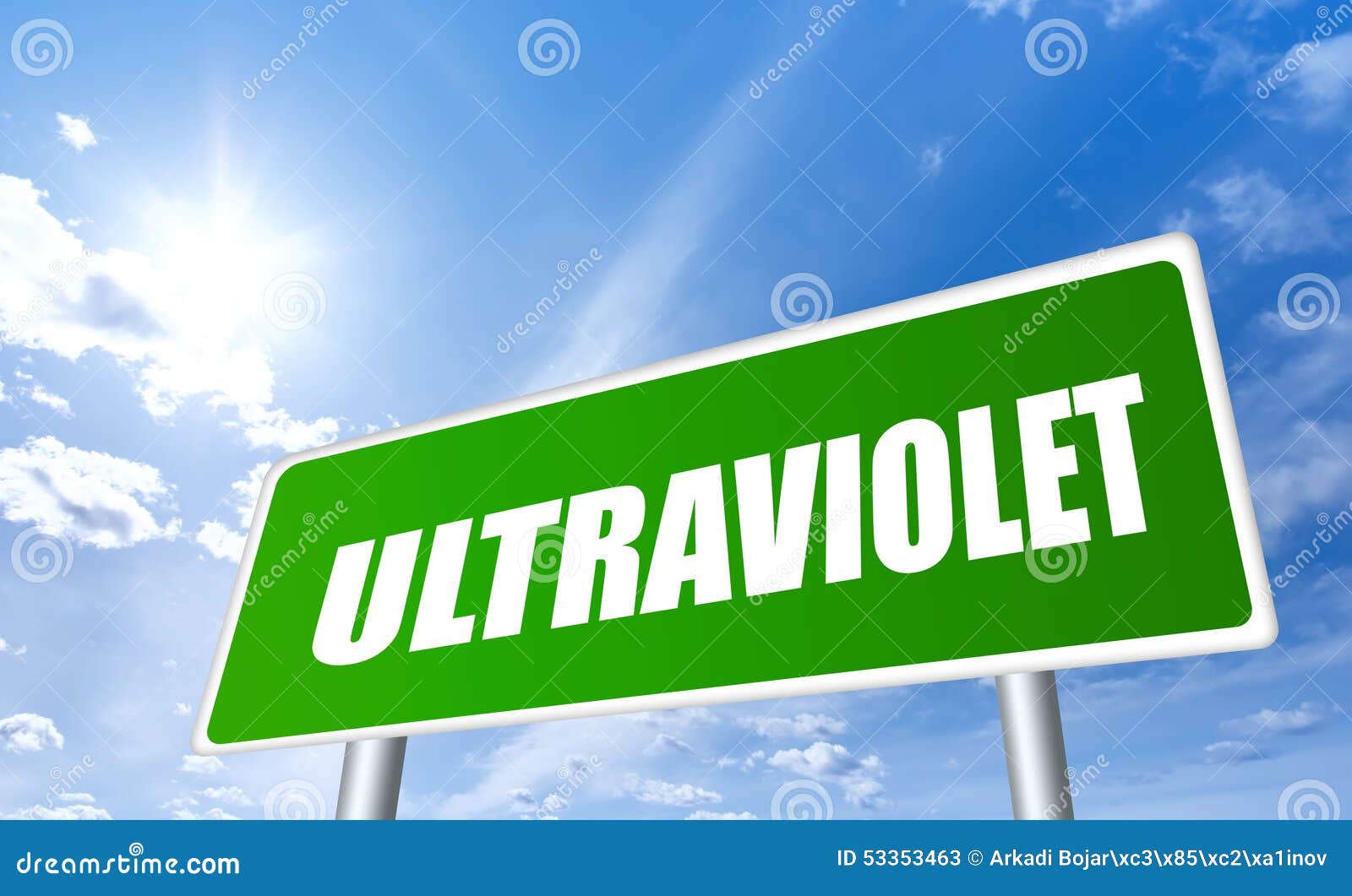 Ultraviolet warning sign stock illustration. Illustration of placard ...