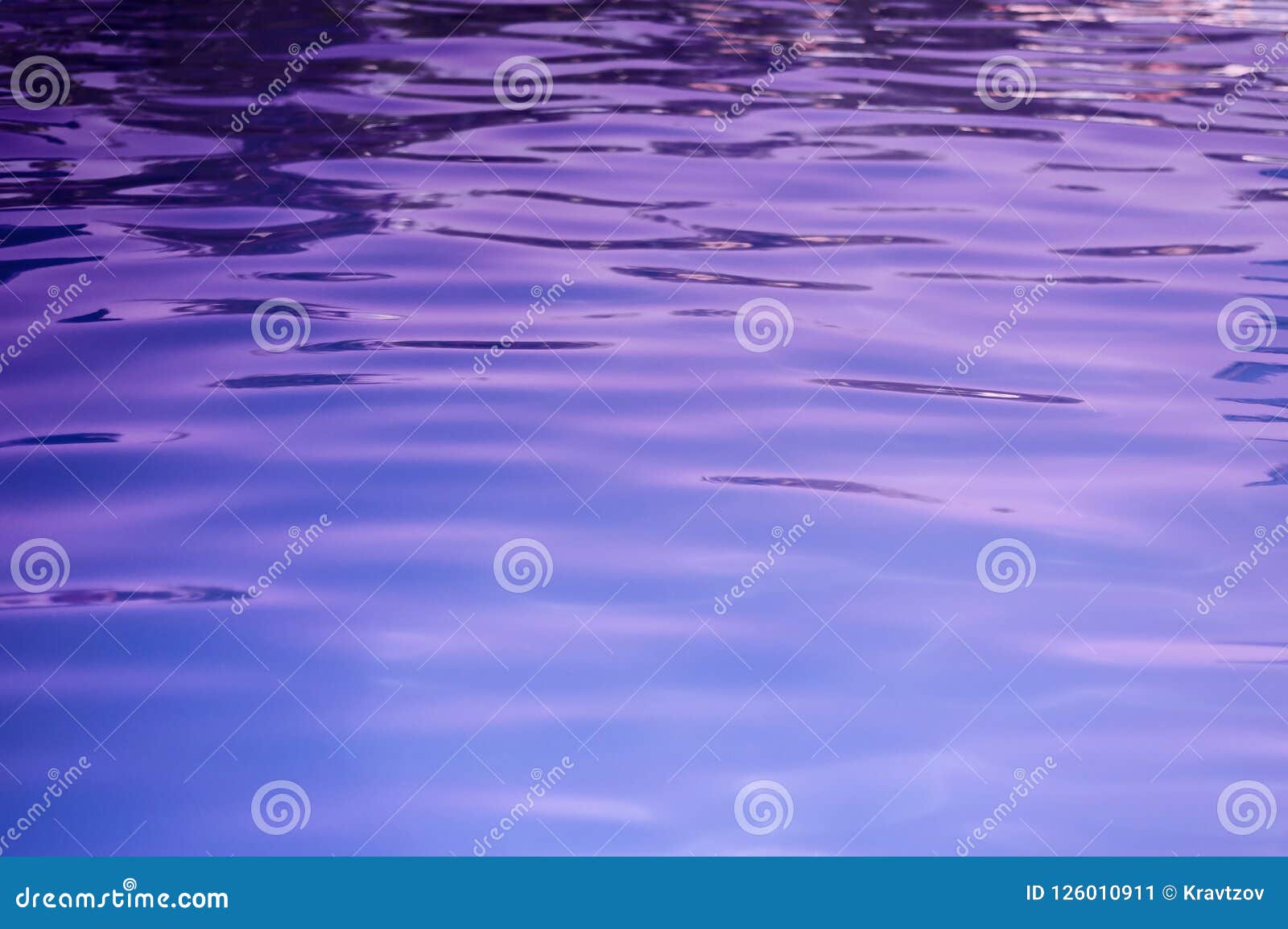 Ultraviolet Water of Pool or Sea with Waves and Sunlight Glares at ...