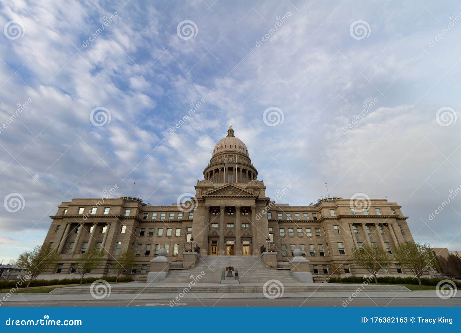 Ultrawide Angle View of the Boise Capital Stock Image - Image of brick ...